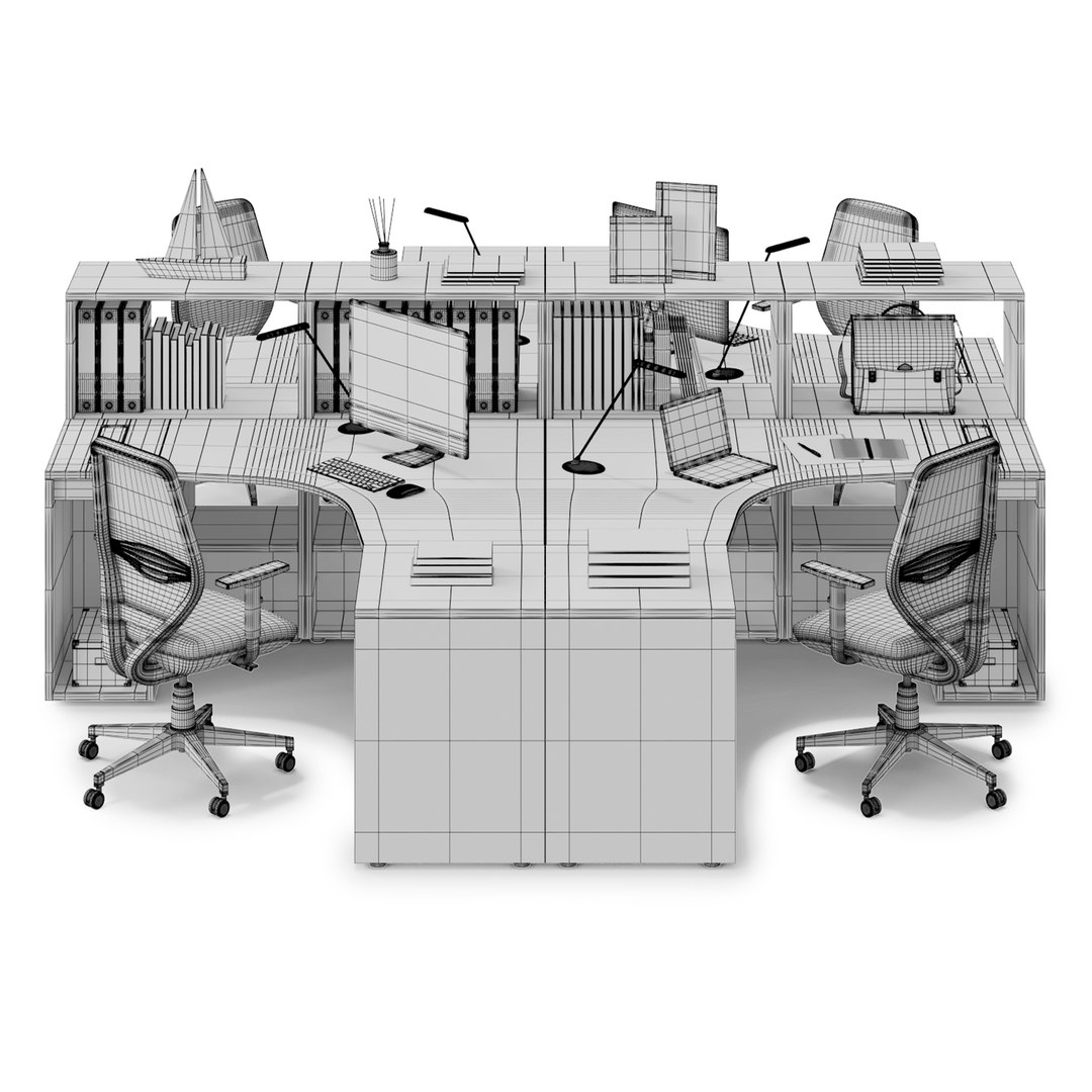 3D Office Workspace Las Model - TurboSquid 1444709