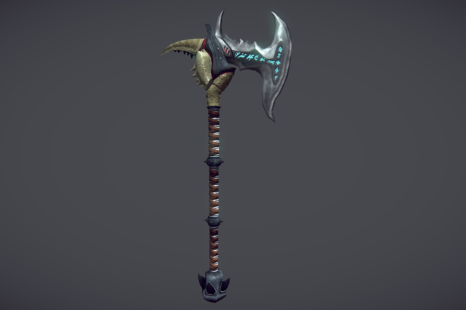 free runic axe 3d model