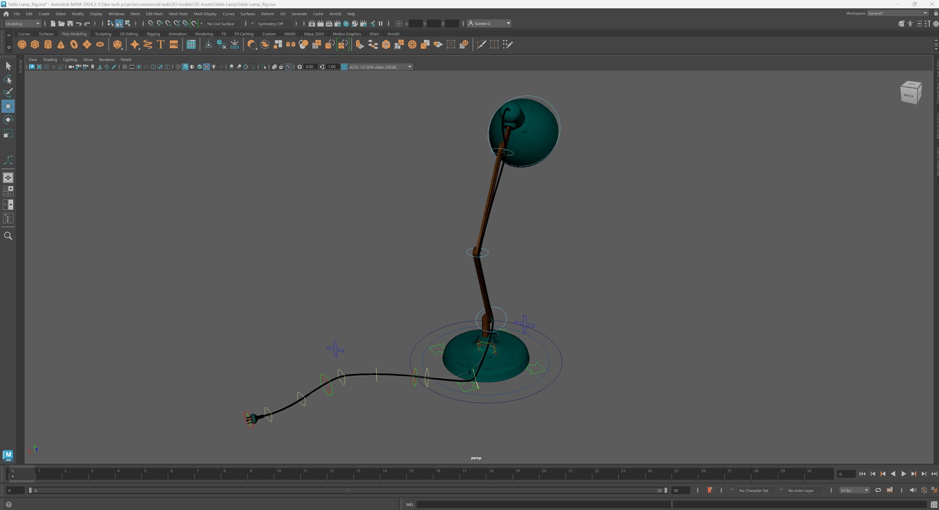 3D Table Lamp - MAYA Rigged And Blender - TurboSquid 2399610