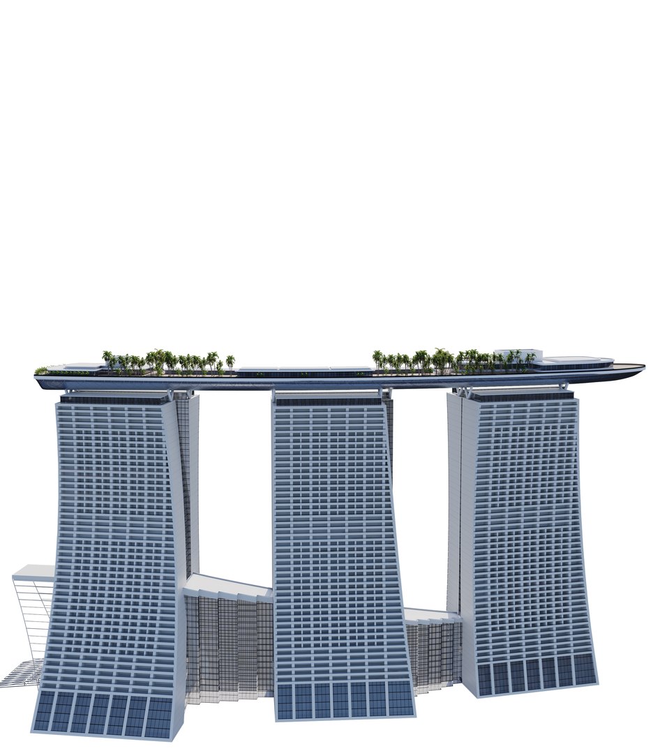 3D Model Marina Bay Building - TurboSquid 1899837