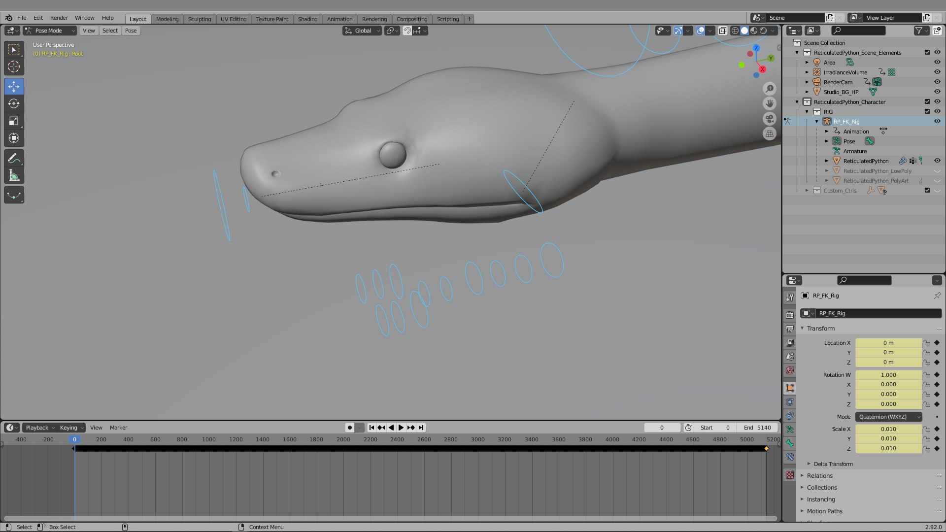 3D Reticulated Python - Rigged - TurboSquid 1842287