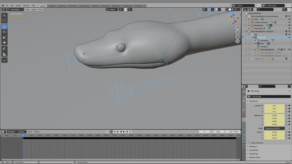 modelo 3d Python reticulado - Rigged - TurboSquid 1842287