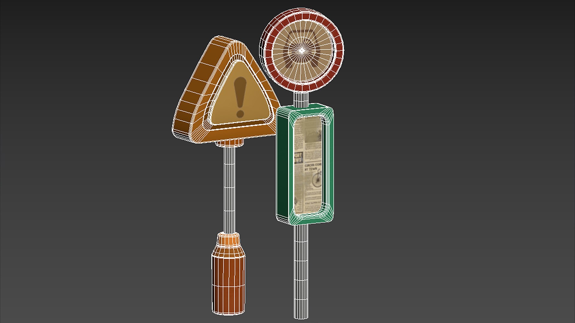 3D Stylized Road Sign - TurboSquid 2312984