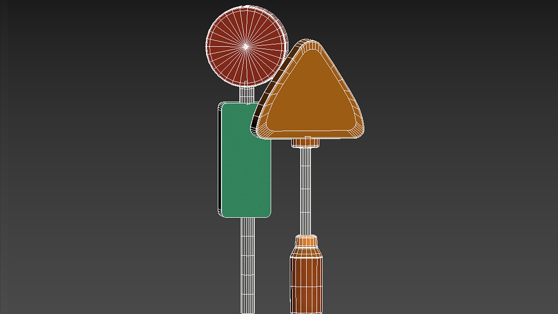 3D Stylized Road Sign - TurboSquid 2312984