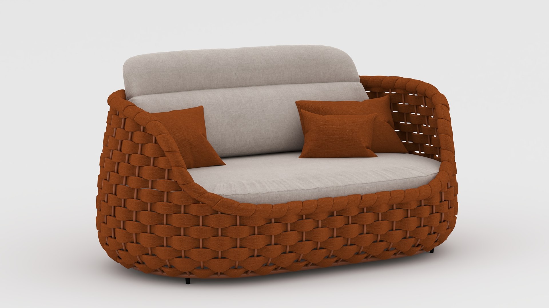 Woven Outdoor Sofa 3D Model - TurboSquid 2321097