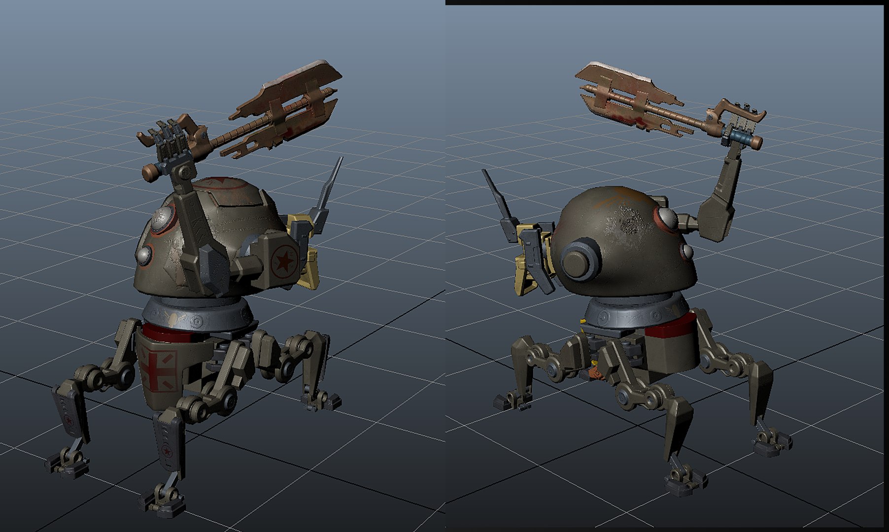 Dieselpunk Mecha 3D Model - TurboSquid 1468238