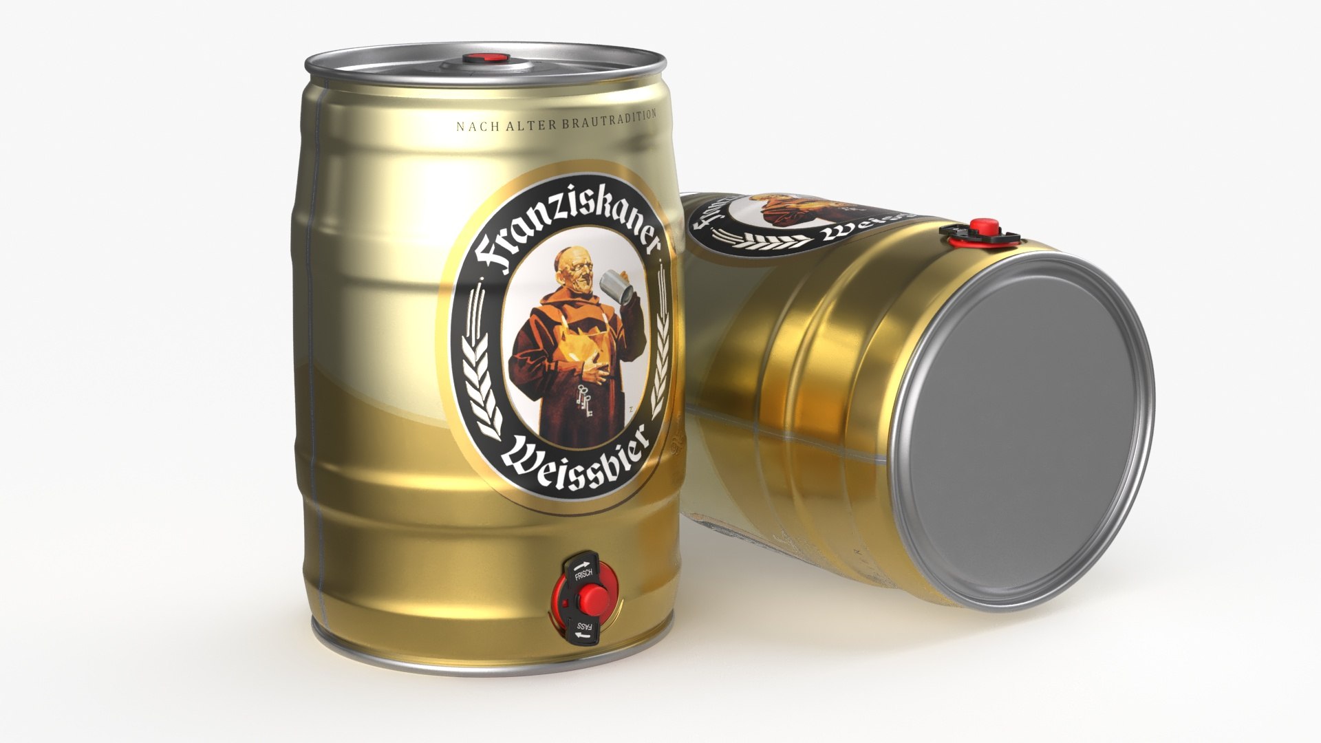 3D Franziskaner Beer 5 Liter Barrel Model - TurboSquid 2277737