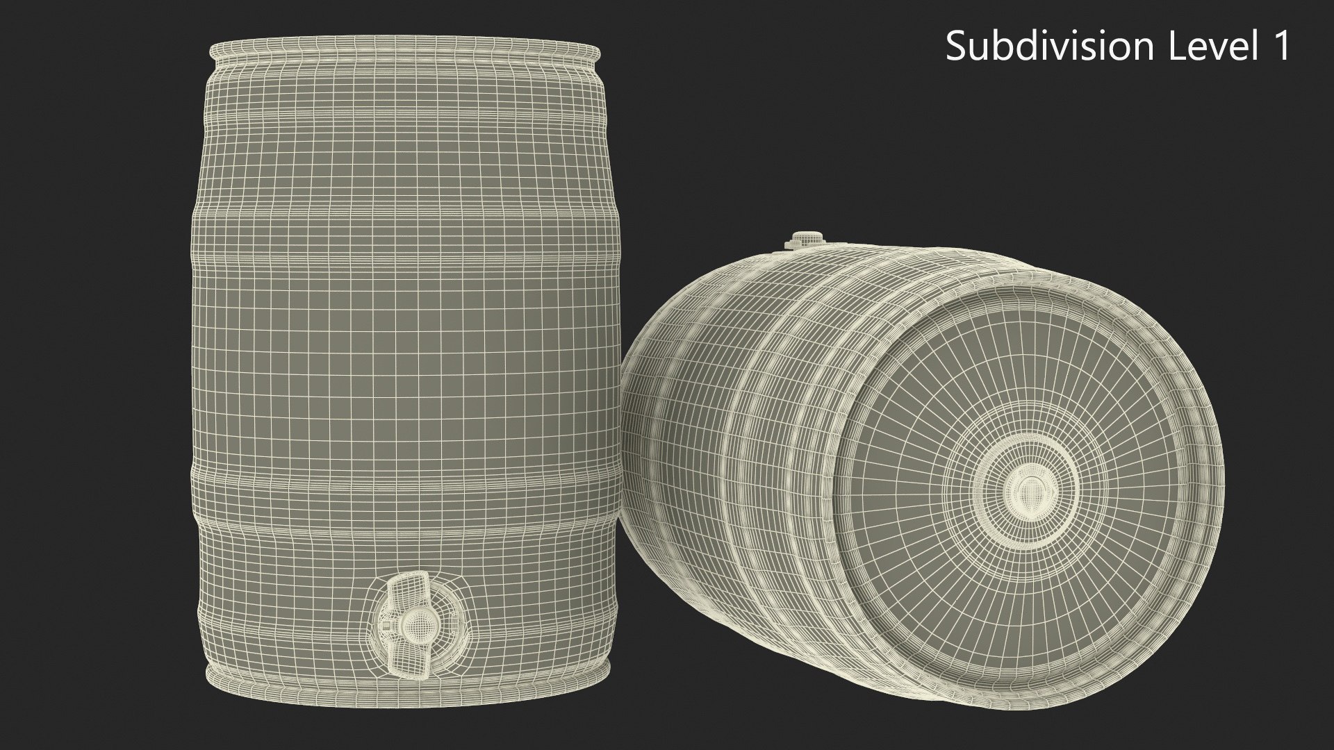 3D Franziskaner Beer 5 Liter Barrel Model - TurboSquid 2277737