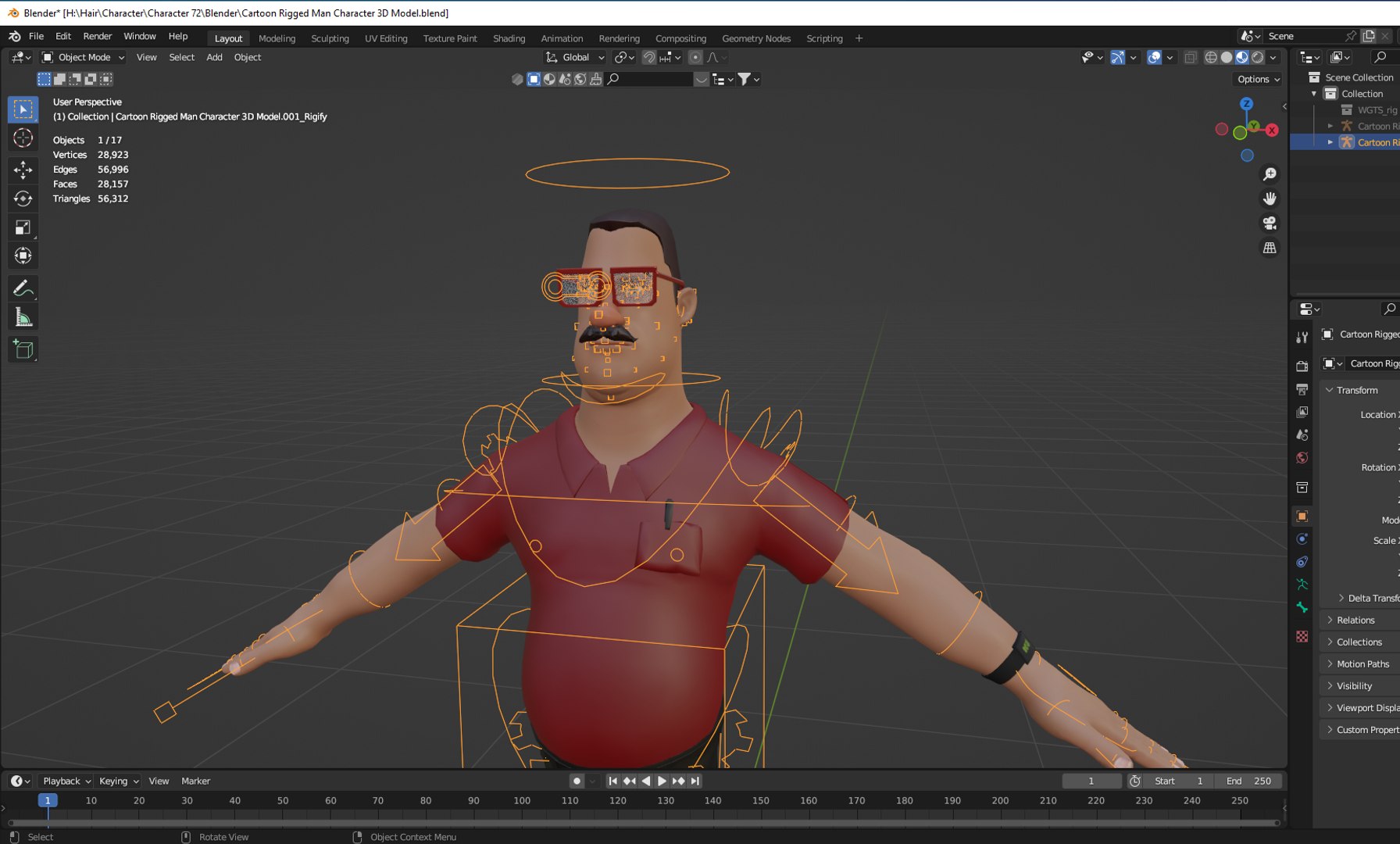 3D model Cartoon Rigged Man Character 3D Model - TurboSquid 2155747
