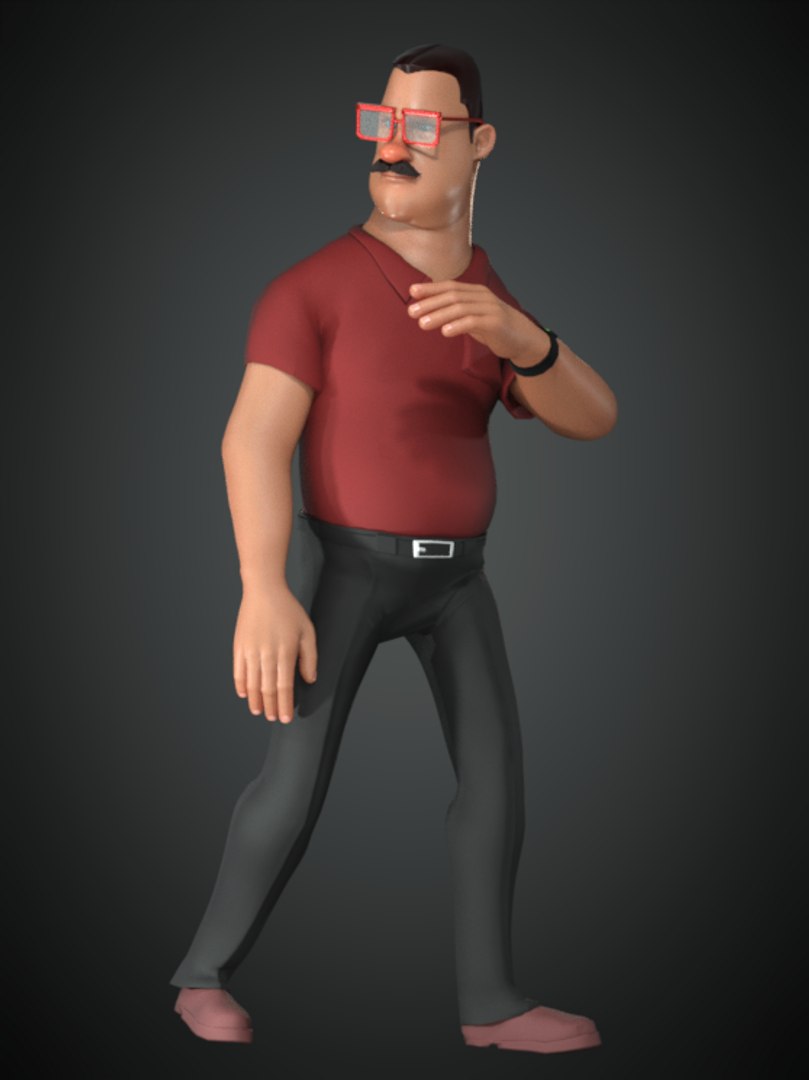 3D model Cartoon Rigged Man Character 3D Model - TurboSquid 2155747