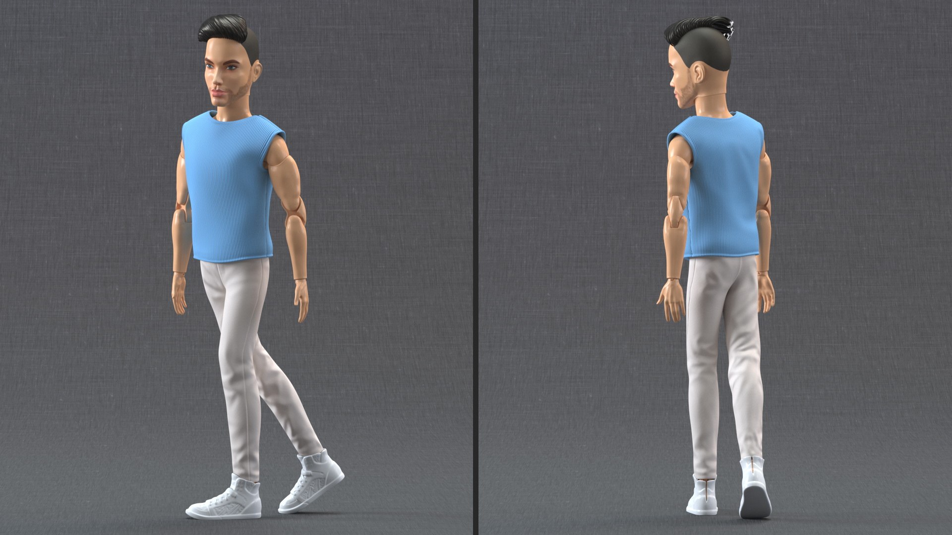 Ken Doll Dressed Walking Pose 3D - TurboSquid 1903629