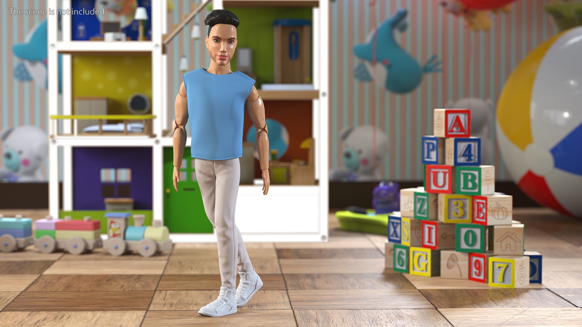 Ken Doll Dressed Walking Pose 3D - TurboSquid 1903629