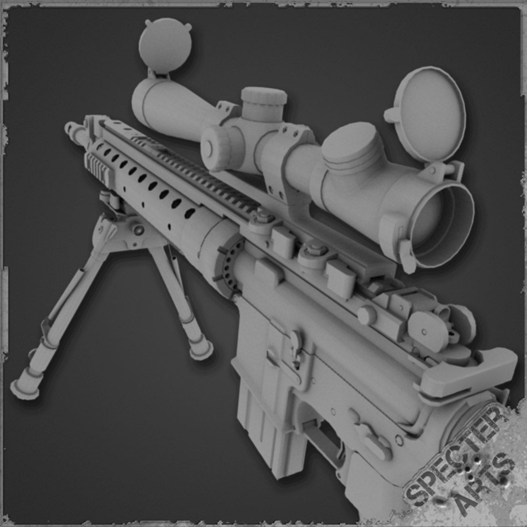 5 Rifle Mk12 Mod 3d Model