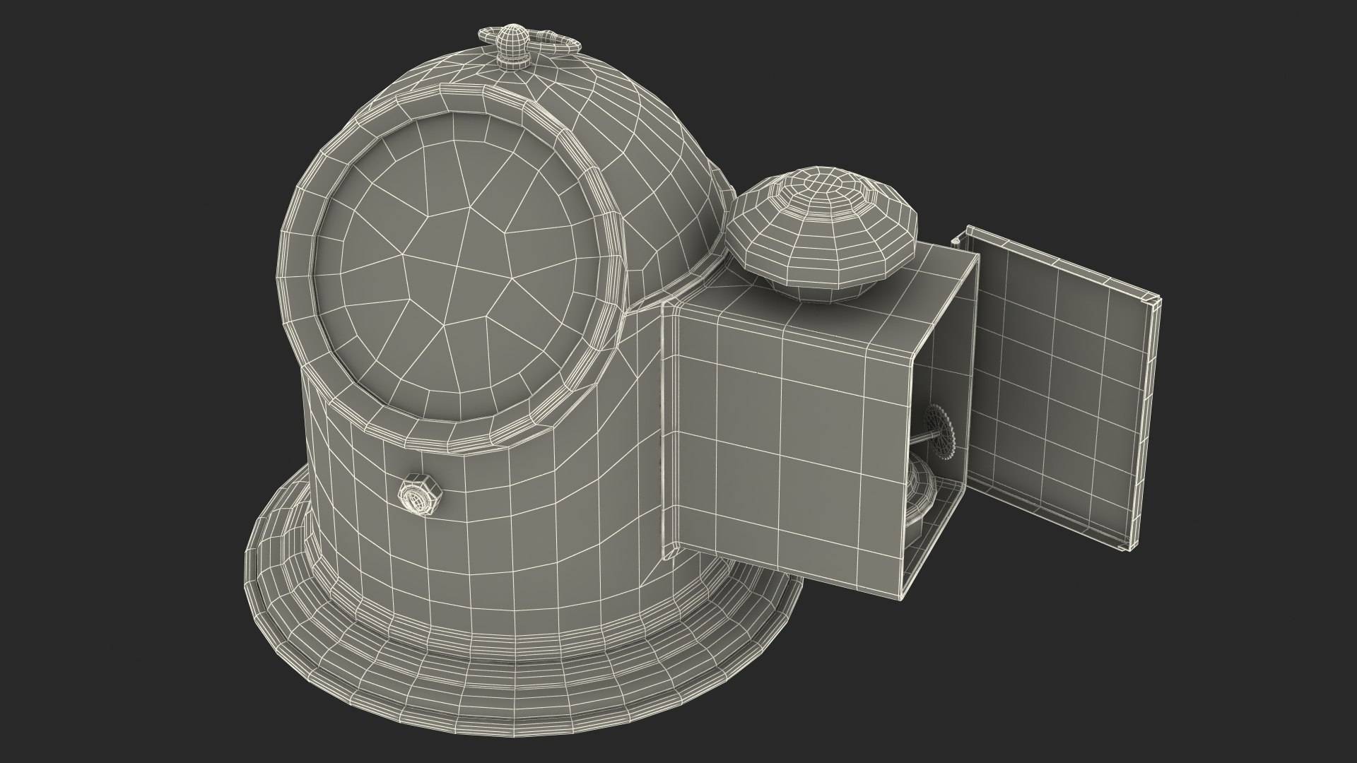 Antique Marine Binnacle Boat Oil Lamp Old Brass Open 3D Model ...