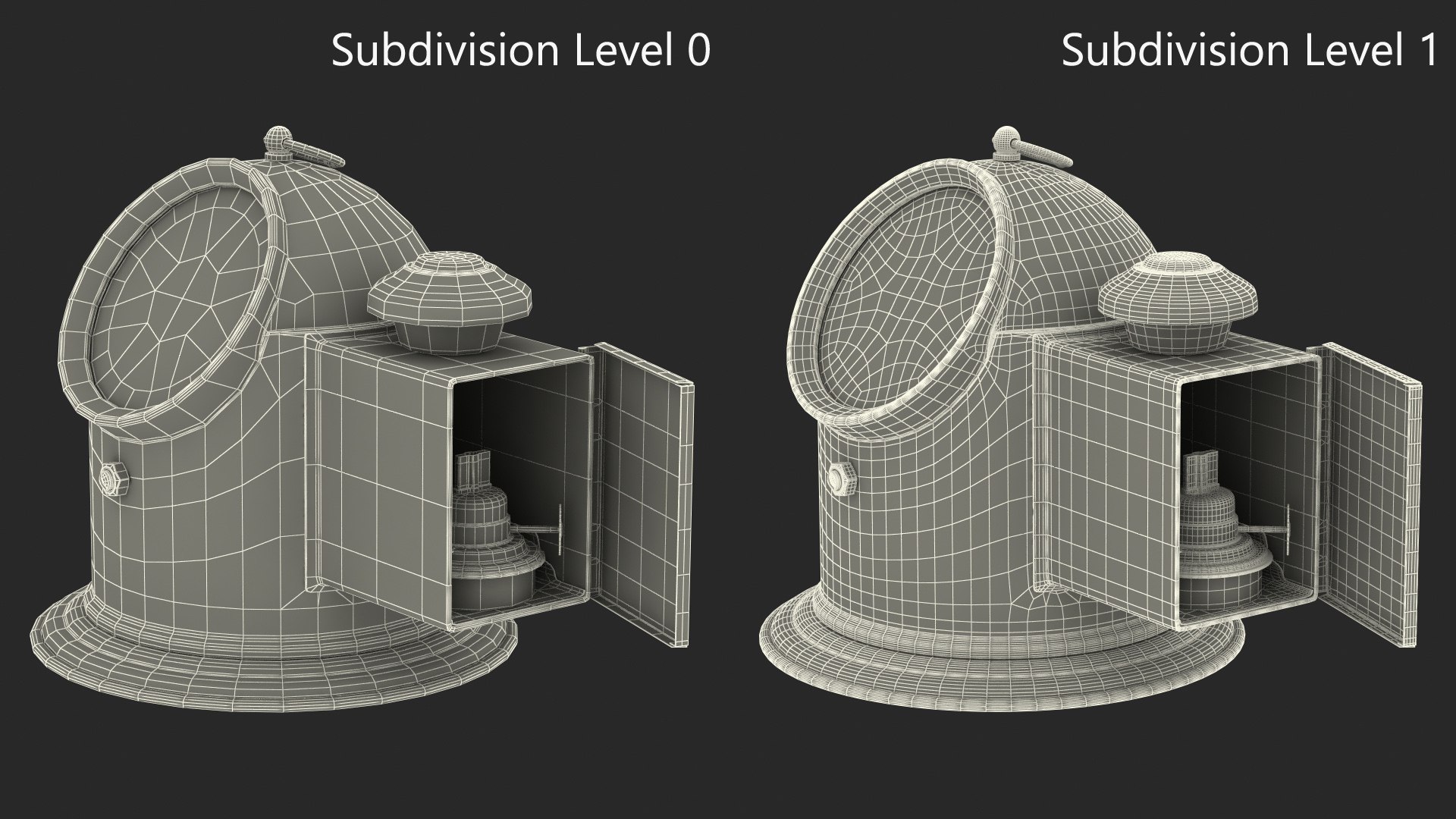 Antique Marine Binnacle Boat Oil Lamp Old Brass Open 3D Model ...