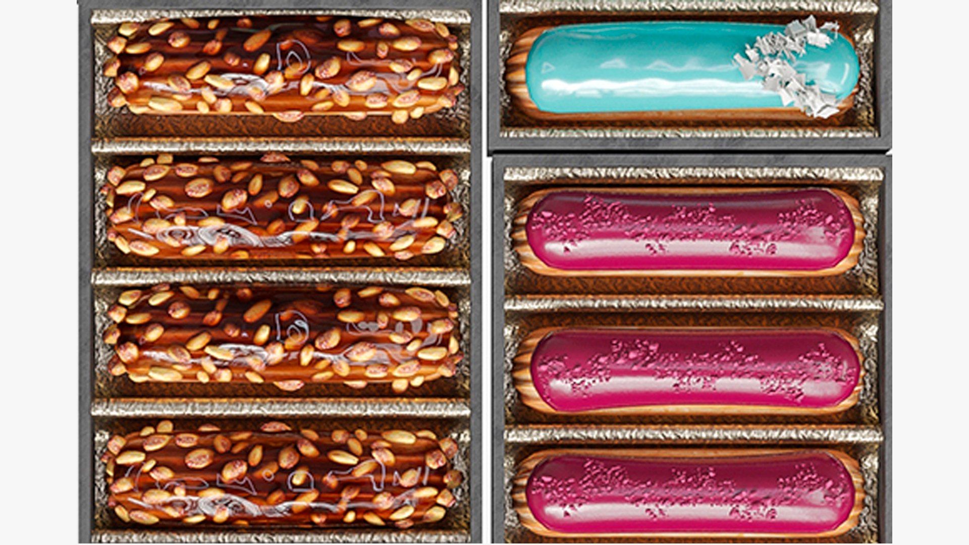 3D Set Of Eclairs Model - TurboSquid 2054473