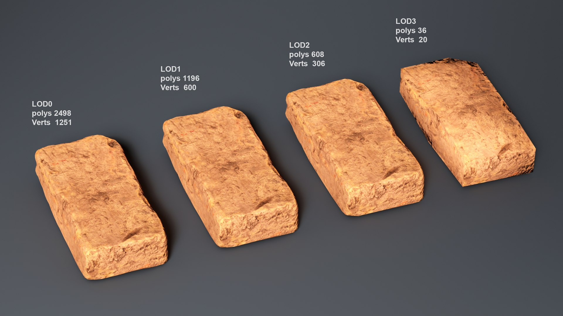 3D Old Brick LODs PBR 8K - TurboSquid 2335539