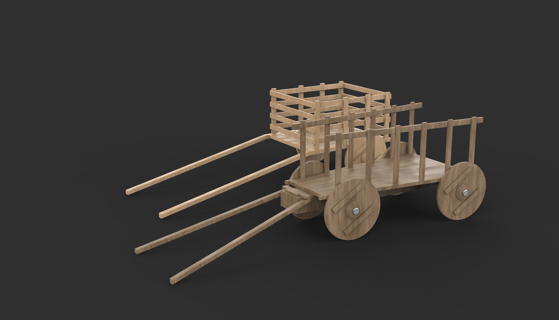 Wooden Cart 3D Model 3D Model - TurboSquid 2395748