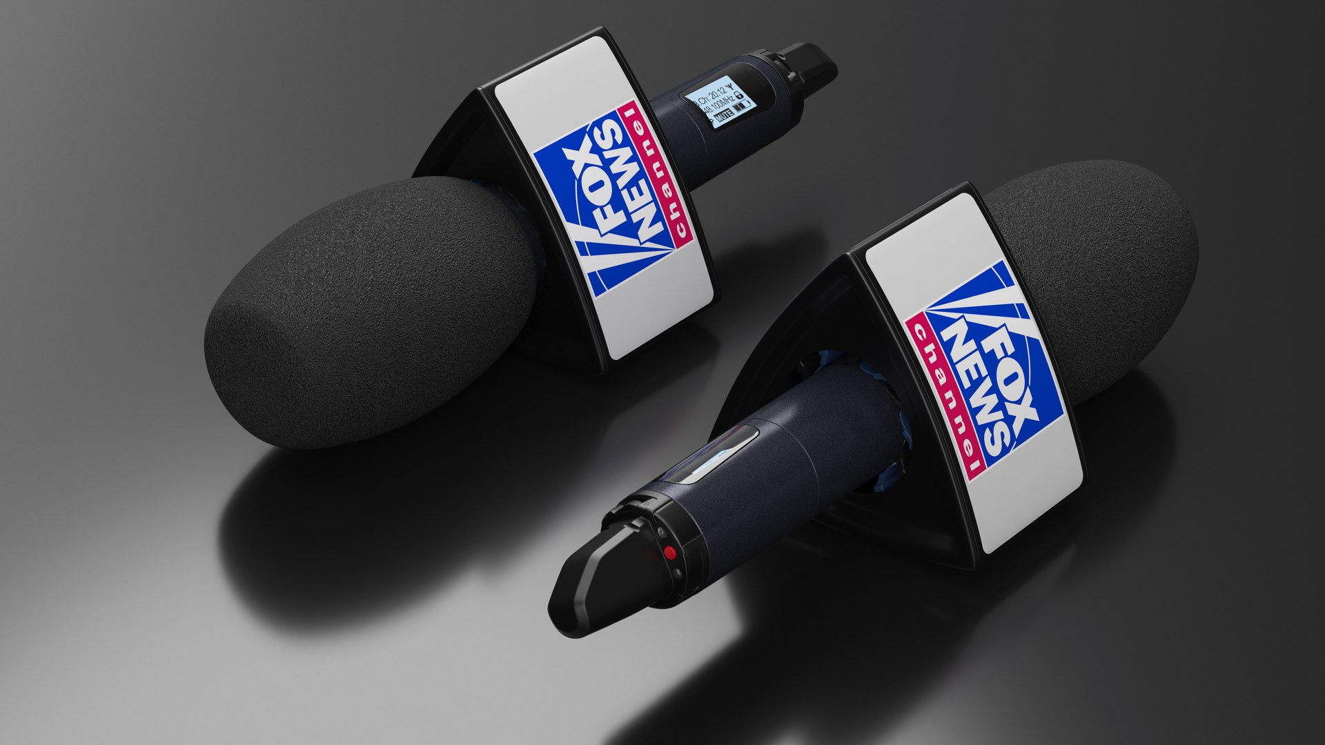 3D Fox News Wireless Mic Triangular - TurboSquid 2169104