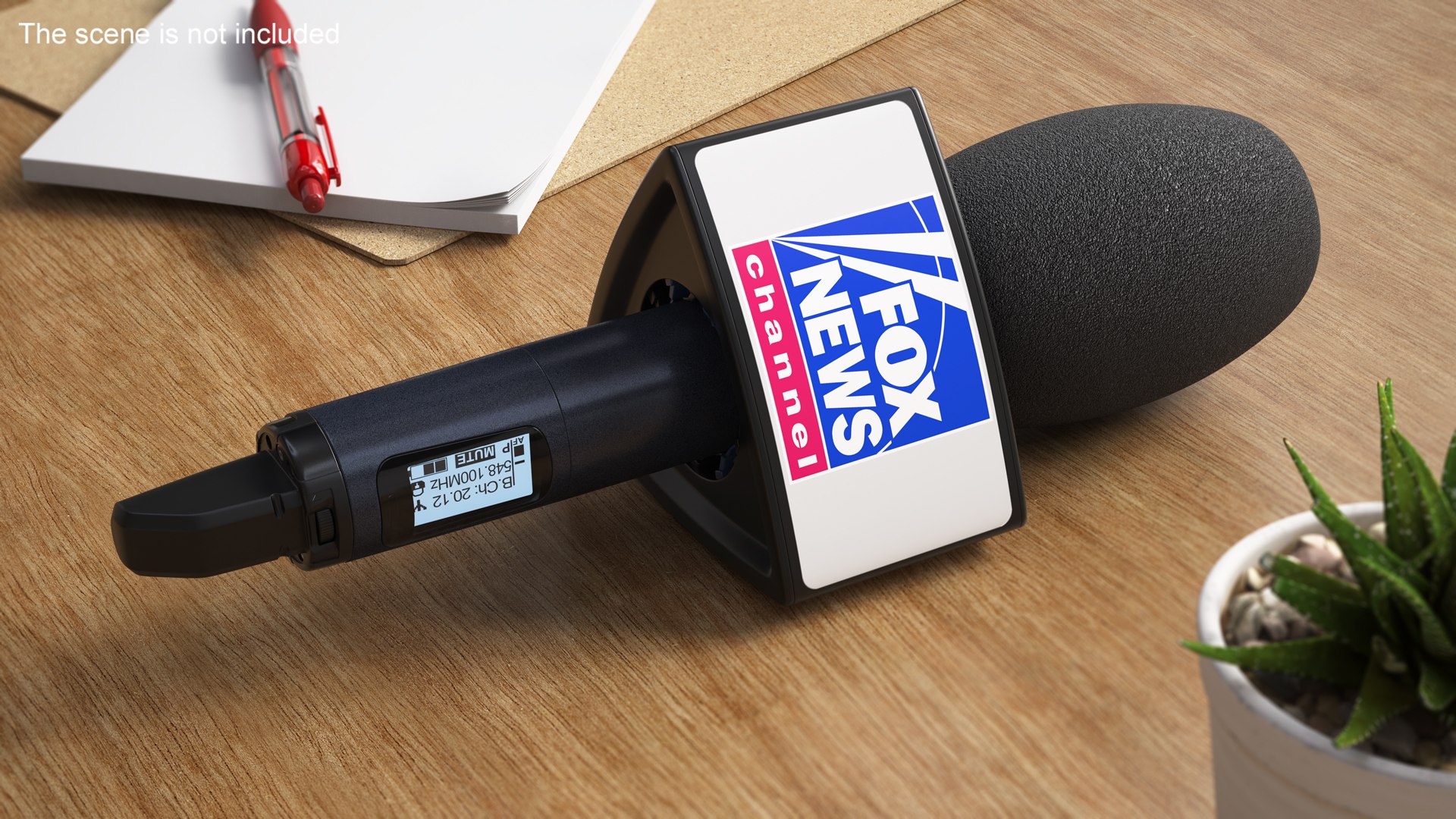 3D Fox News Wireless Mic Triangular - TurboSquid 2169104
