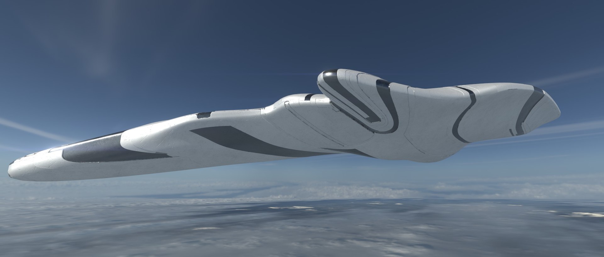Asymmetric Spaceship Model - TurboSquid 2242581