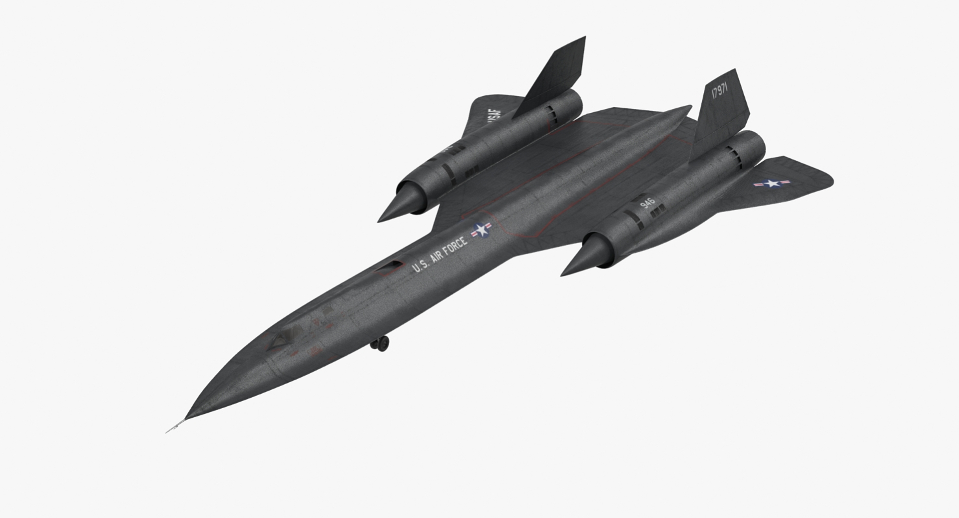 3d Model Lockheed Sr-71 Blackbird Rigged