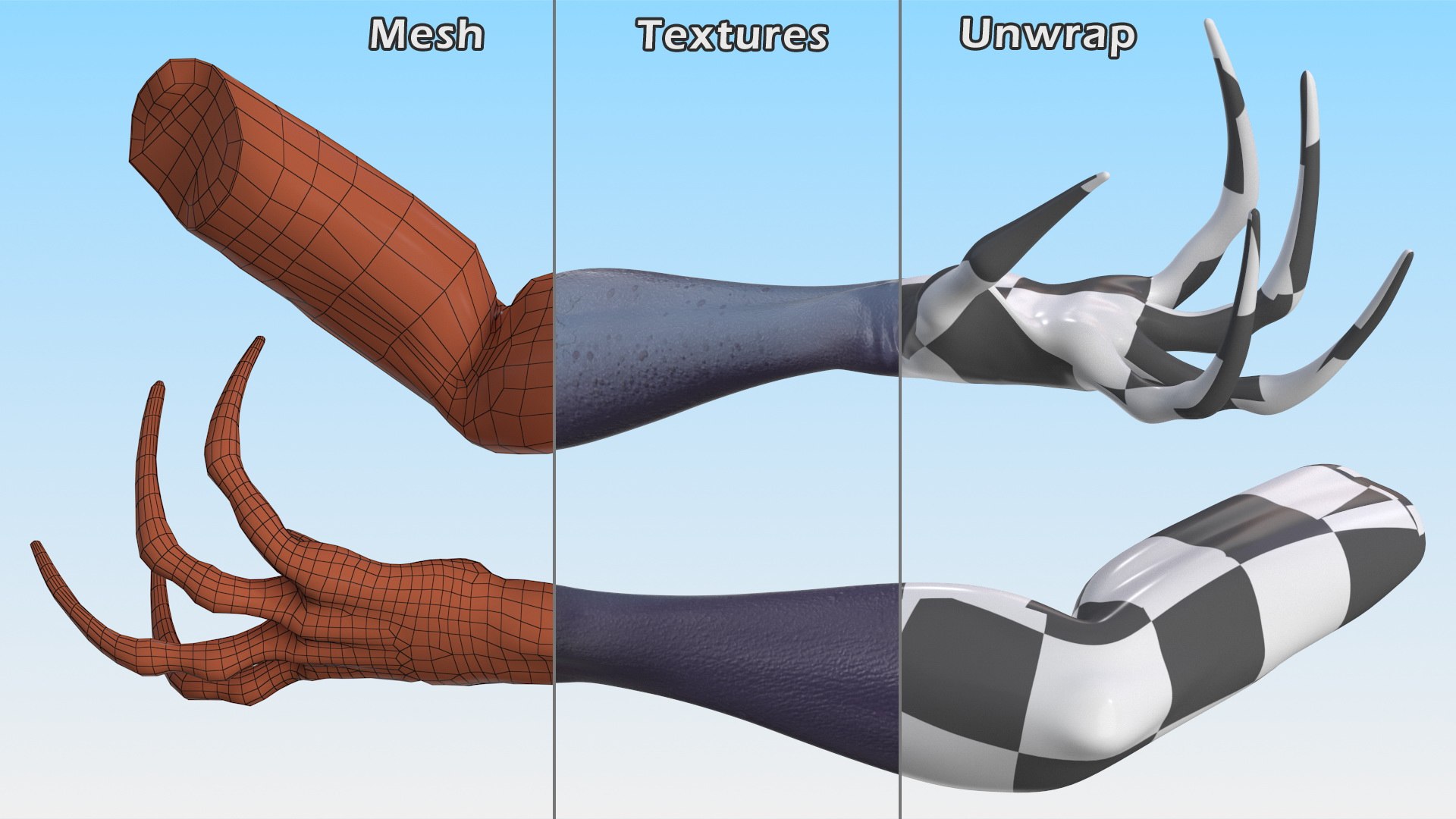 3D model scary creature arm - TurboSquid 1703090