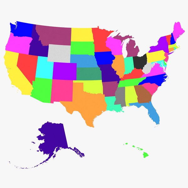 United States Map 3D Models for Download | TurboSquid