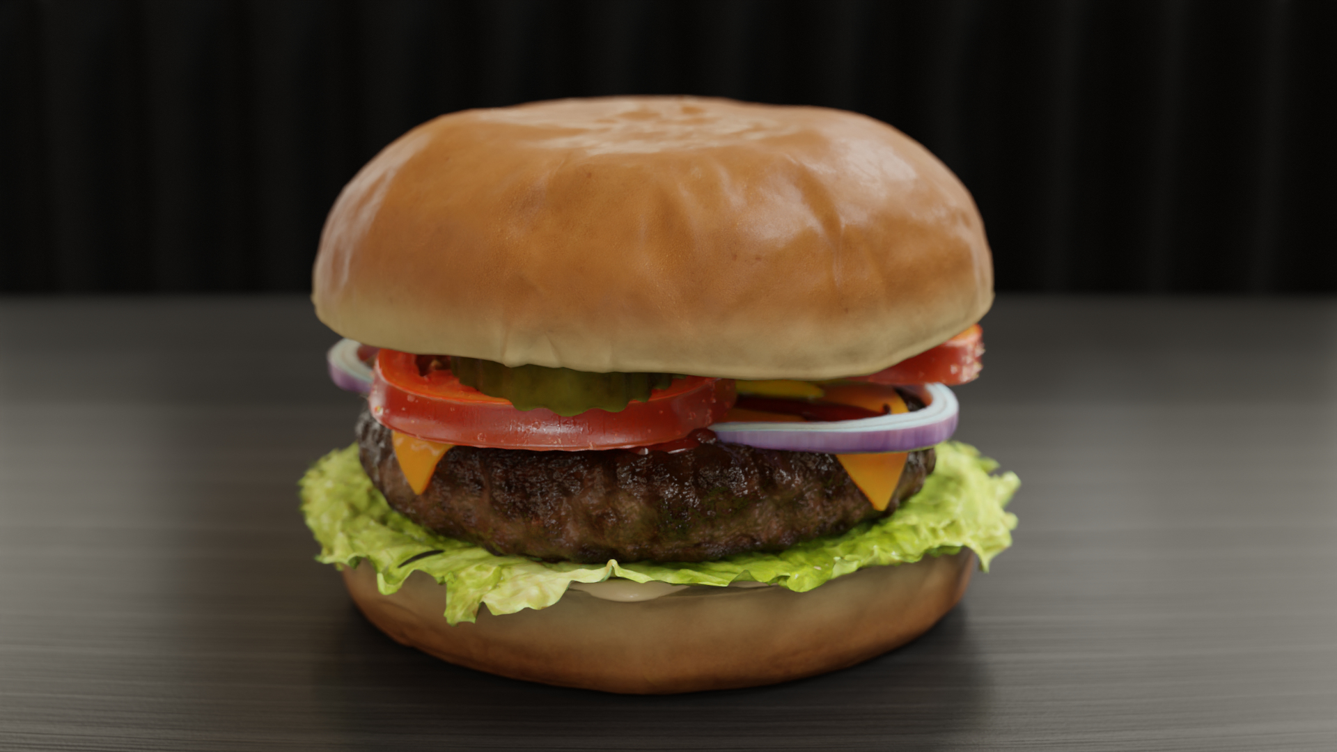 3D Model Realistic Food Burger - TurboSquid 1617770
