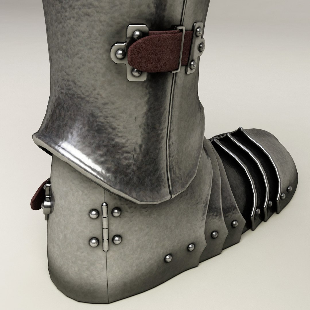 Medieval Armour Boots 3d Model