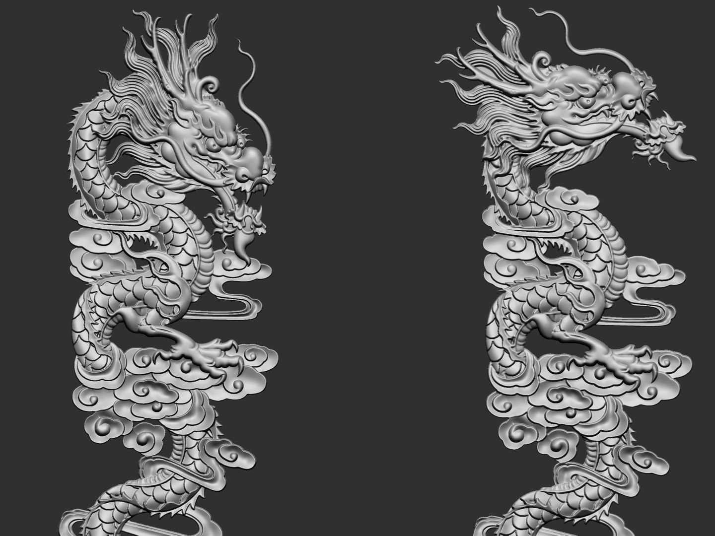 Two Dragons 3D Model - TurboSquid 2037954