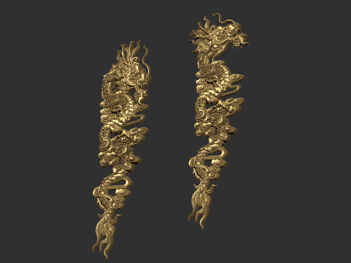 Two Dragons 3D model - TurboSquid 2037954