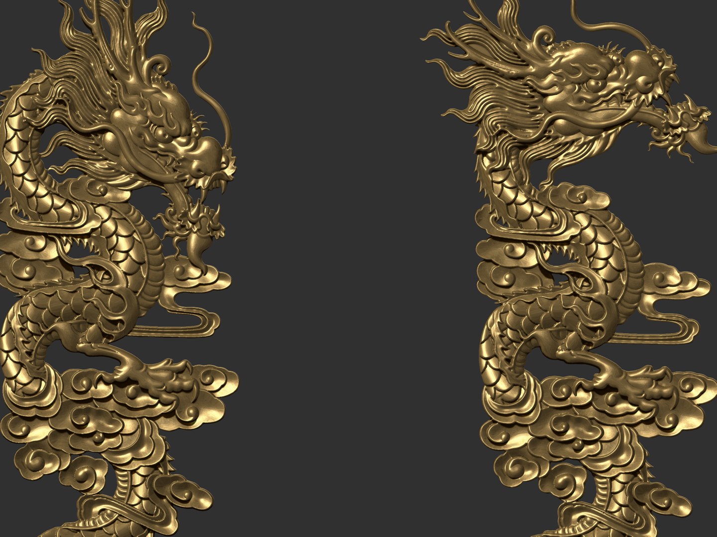 Two Dragons 3D Model - TurboSquid 2037954