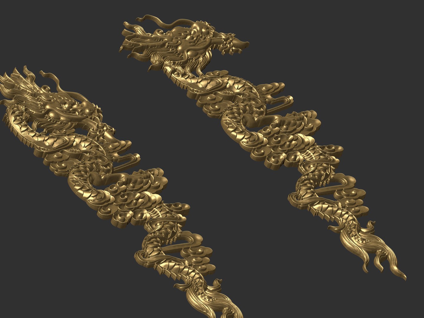 Two Dragons 3D Model - TurboSquid 2037954