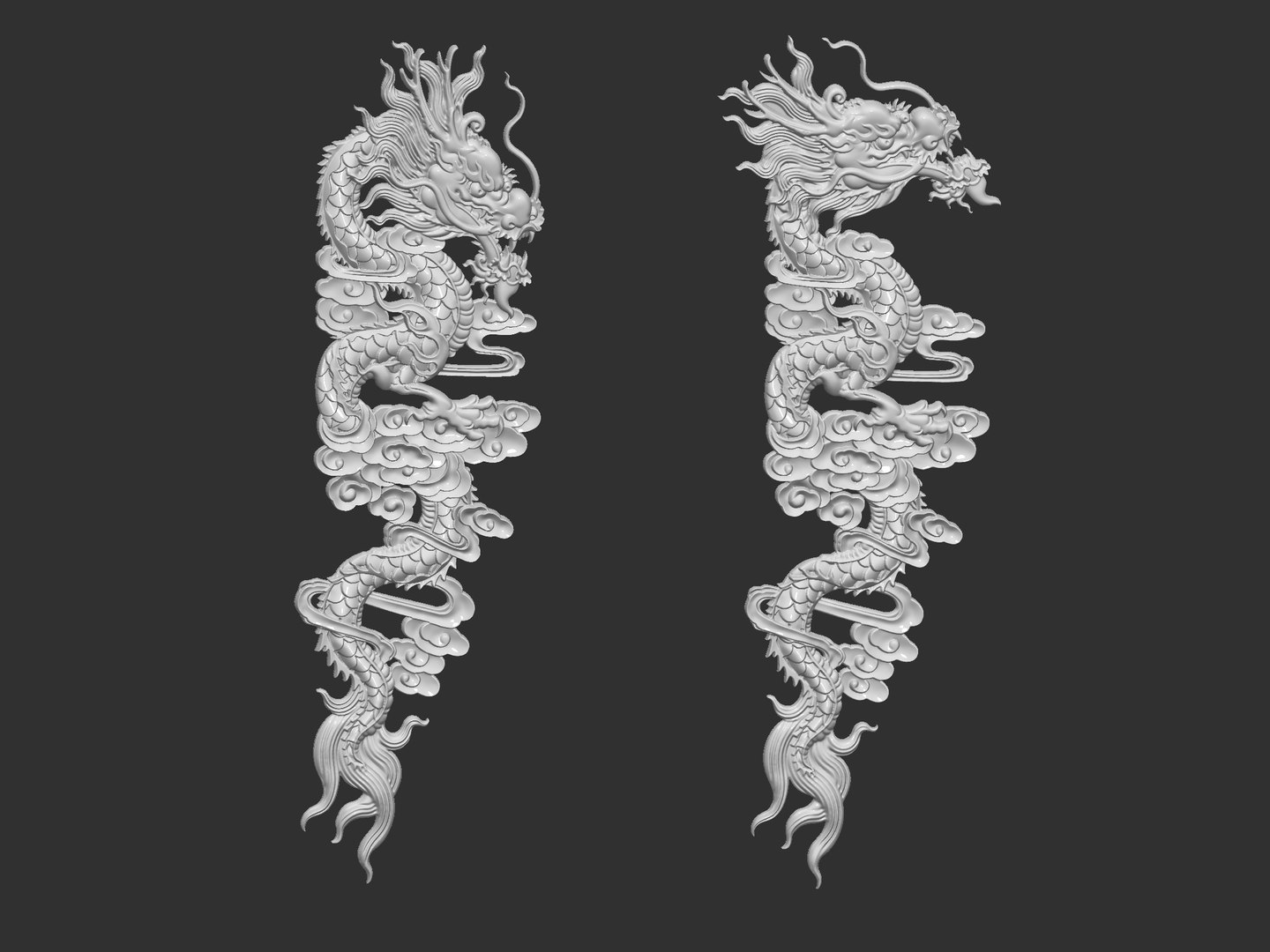 Two Dragons 3D Model - TurboSquid 2037954