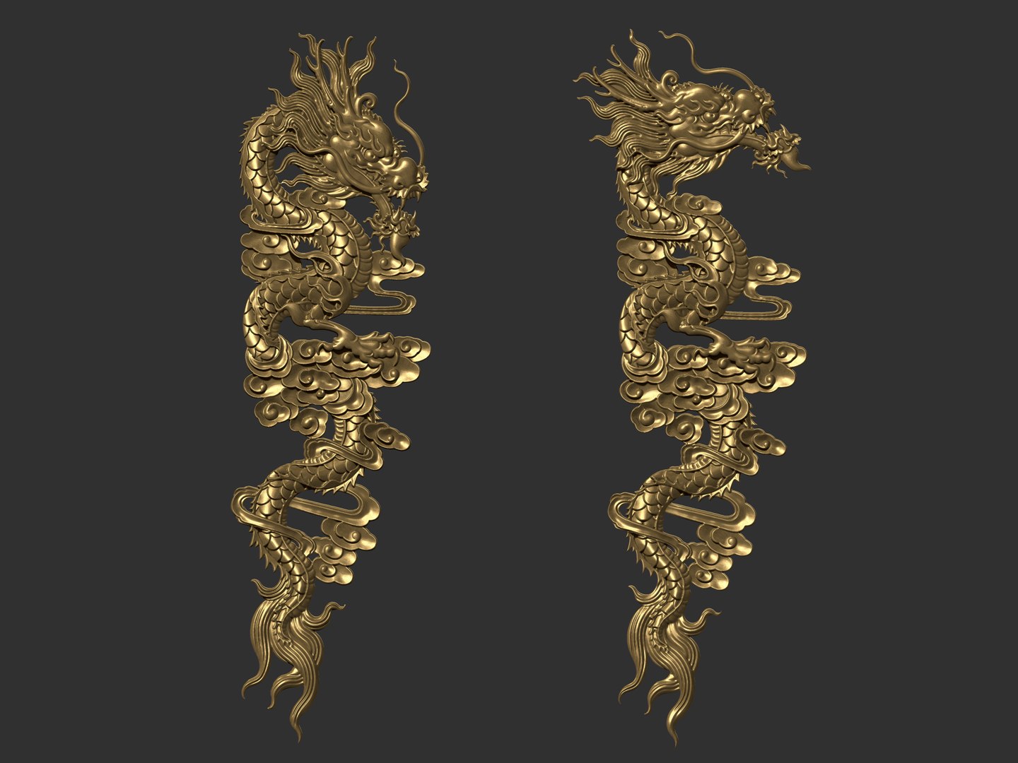 Two Dragons 3D model - TurboSquid 2037954