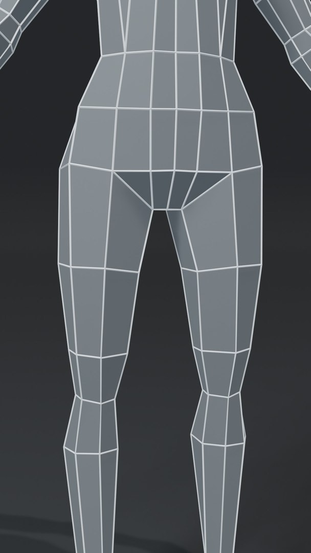 Muscular human body base mesh 3D - TurboSquid 1654550