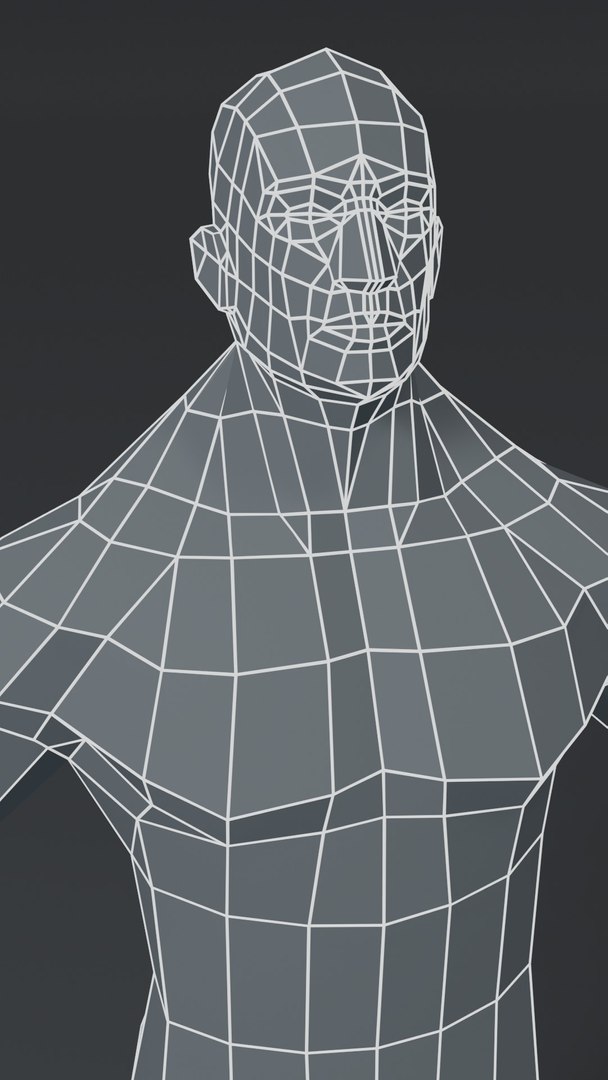 Muscular human body base mesh 3D - TurboSquid 1654550