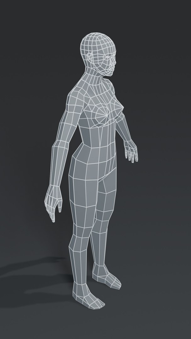 Muscular human body base mesh 3D - TurboSquid 1654550
