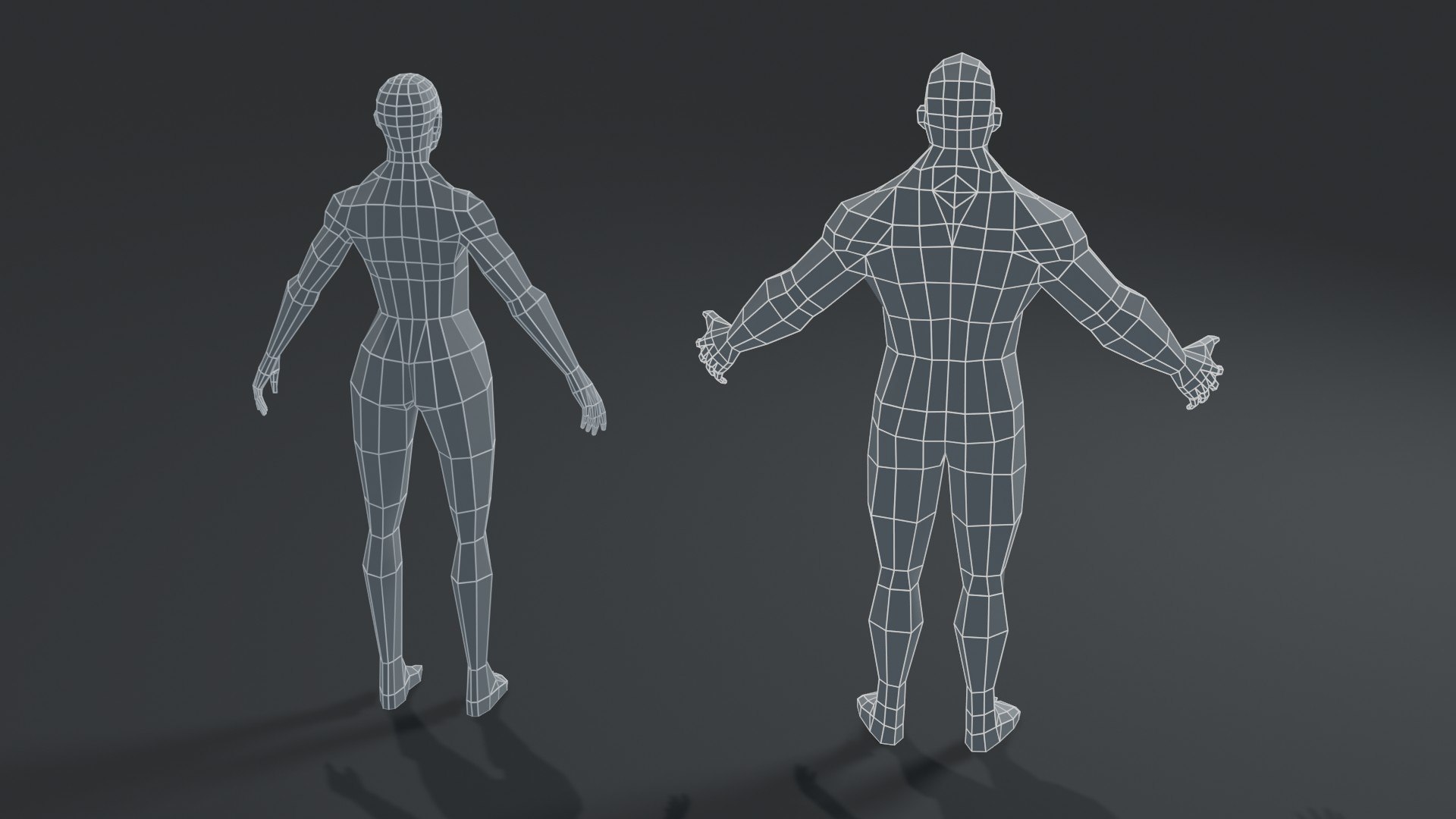 Muscular human body base mesh 3D - TurboSquid 1654550