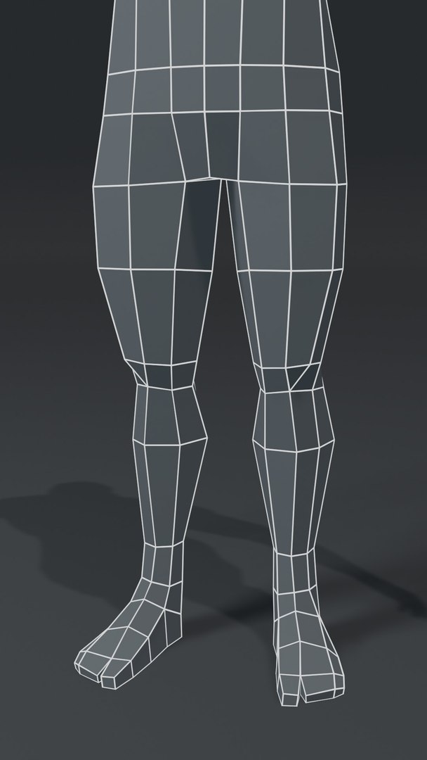 Muscular human body base mesh 3D - TurboSquid 1654550