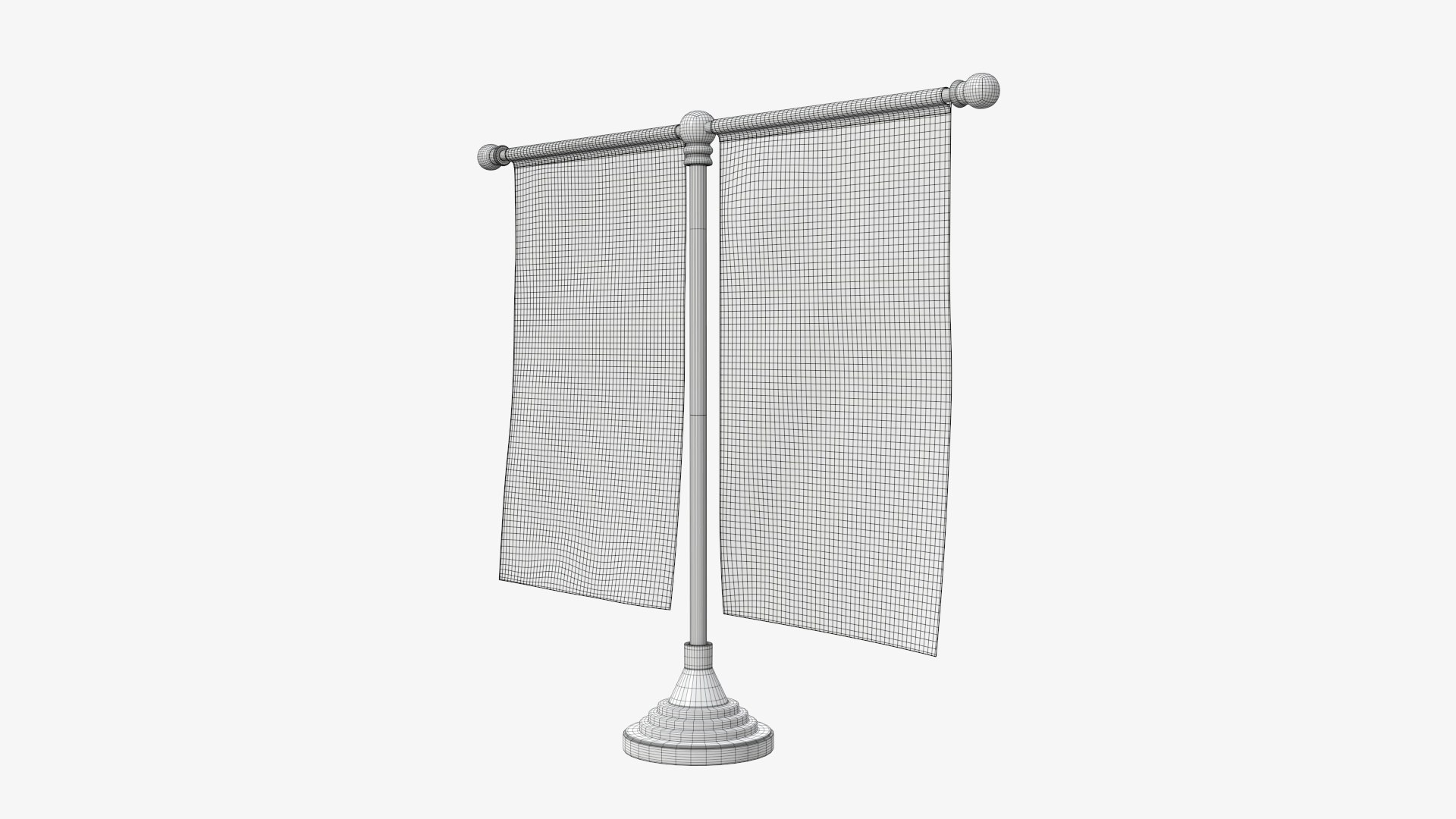 Decorative Desk Flag 3D Model - TurboSquid 1697843