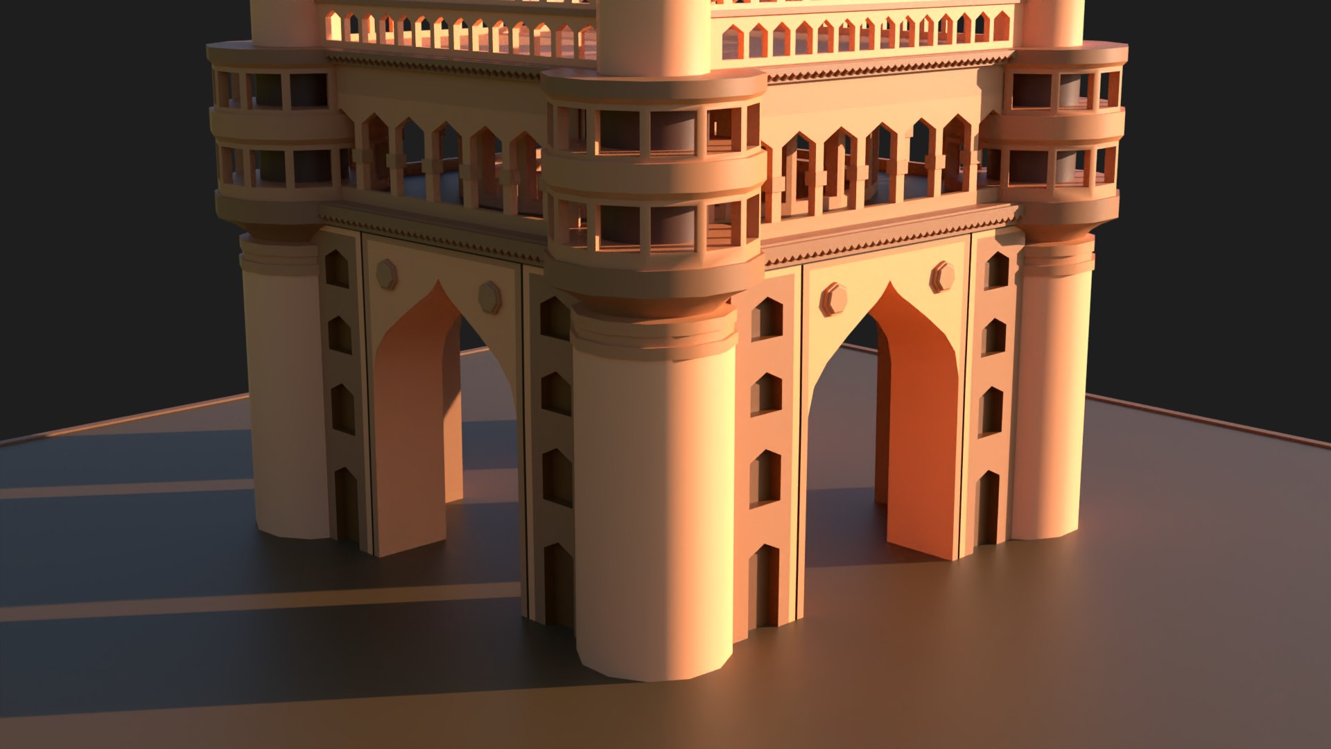 3D Low-Poly Charminar 3D Model Model - TurboSquid 1953423
