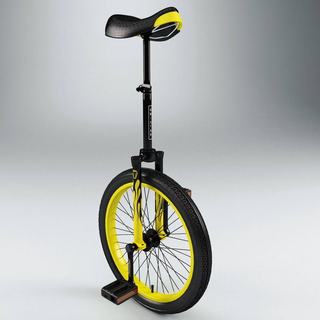 3ds Yellow Unicycle