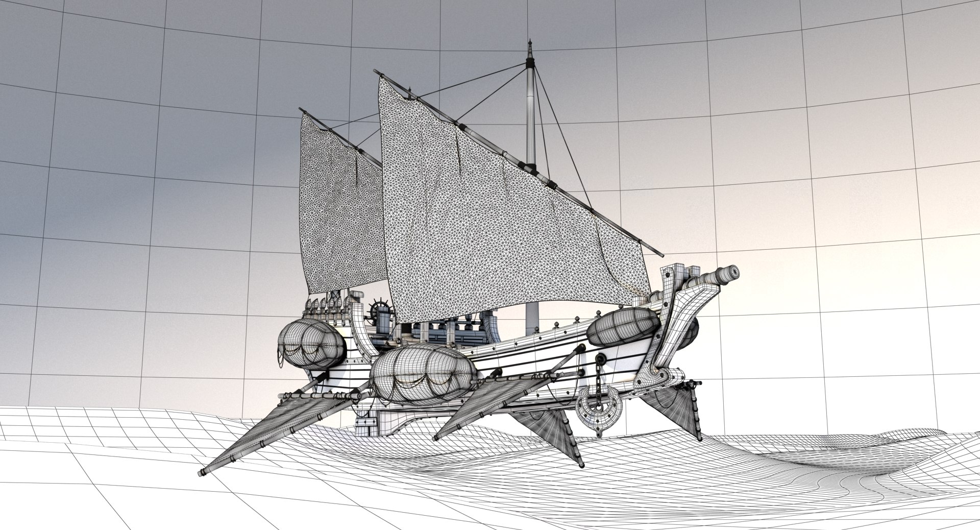 3D Flying Ship Model - TurboSquid 1386692