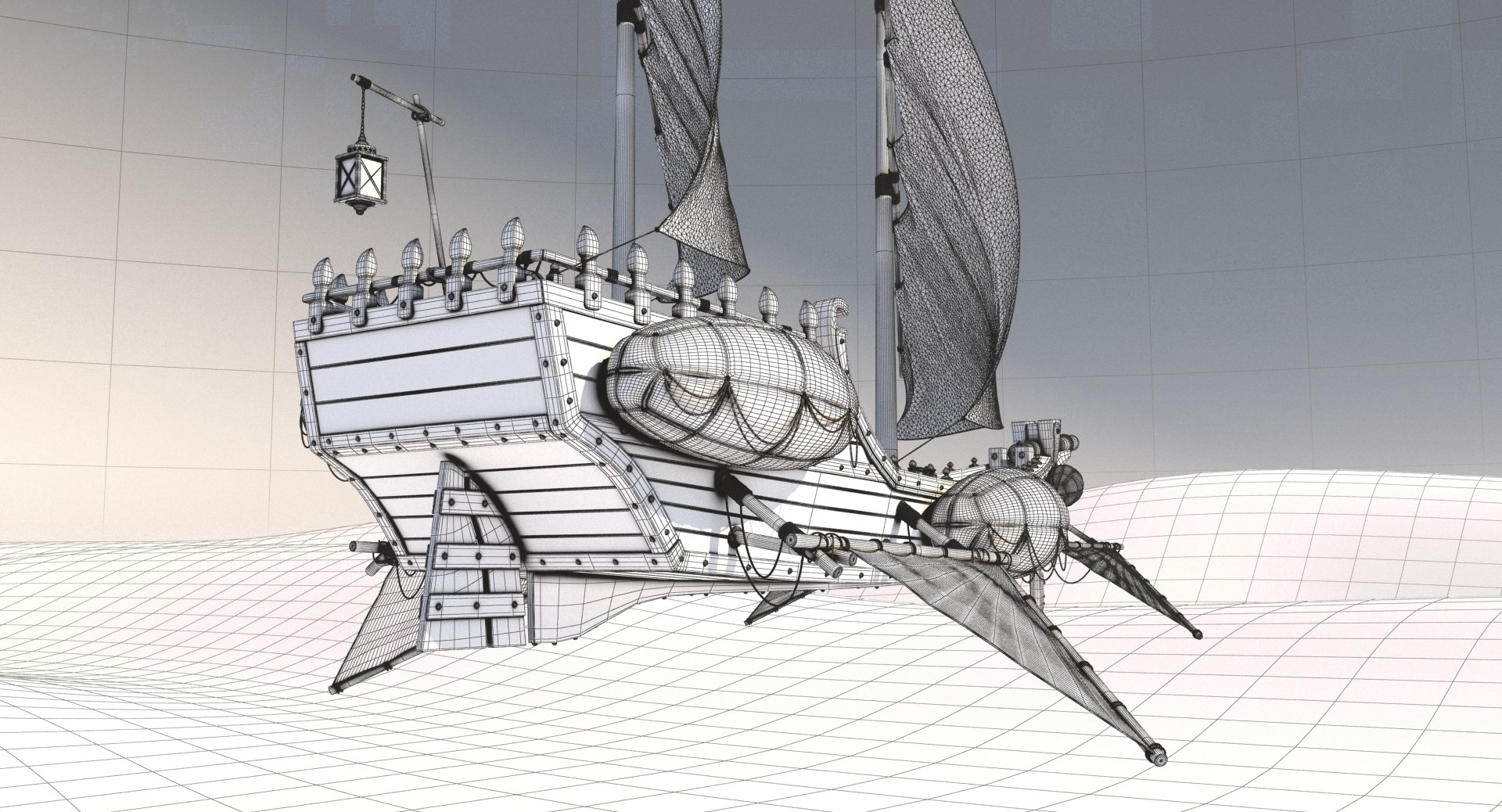3D Flying Ship Model - TurboSquid 1386692