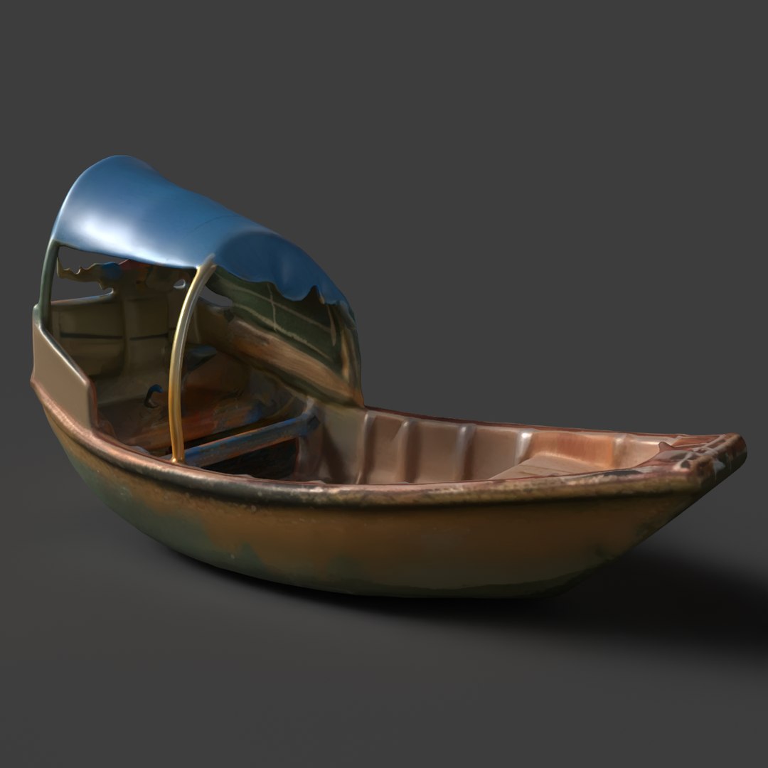 Chinese Wooden Boat Figure Model - TurboSquid 2318675