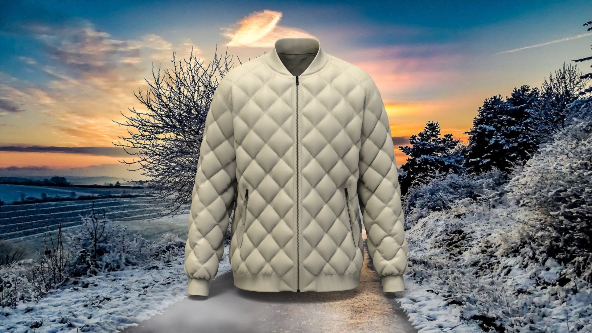 Neck Rib Classic Puffer Jacket Model - TurboSquid 1941955