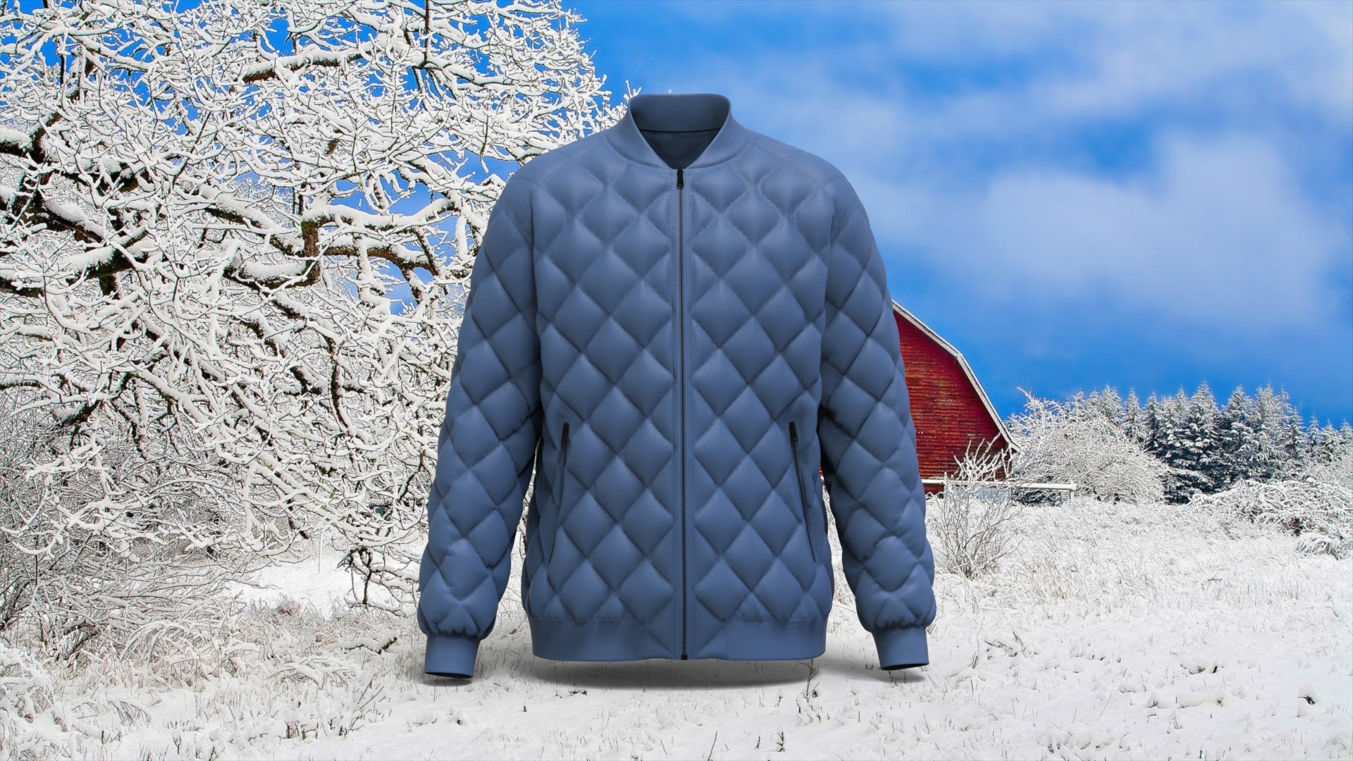 Neck Rib Classic Puffer Jacket Model - TurboSquid 1941955