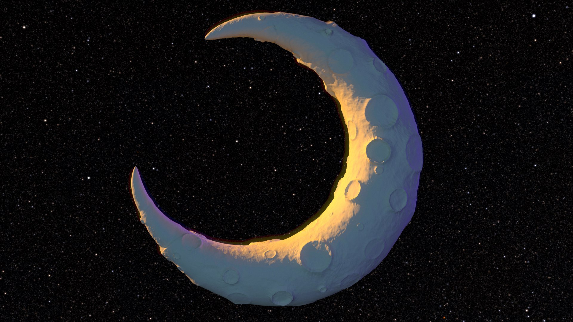 Cratered moon 3D model - TurboSquid 1584792